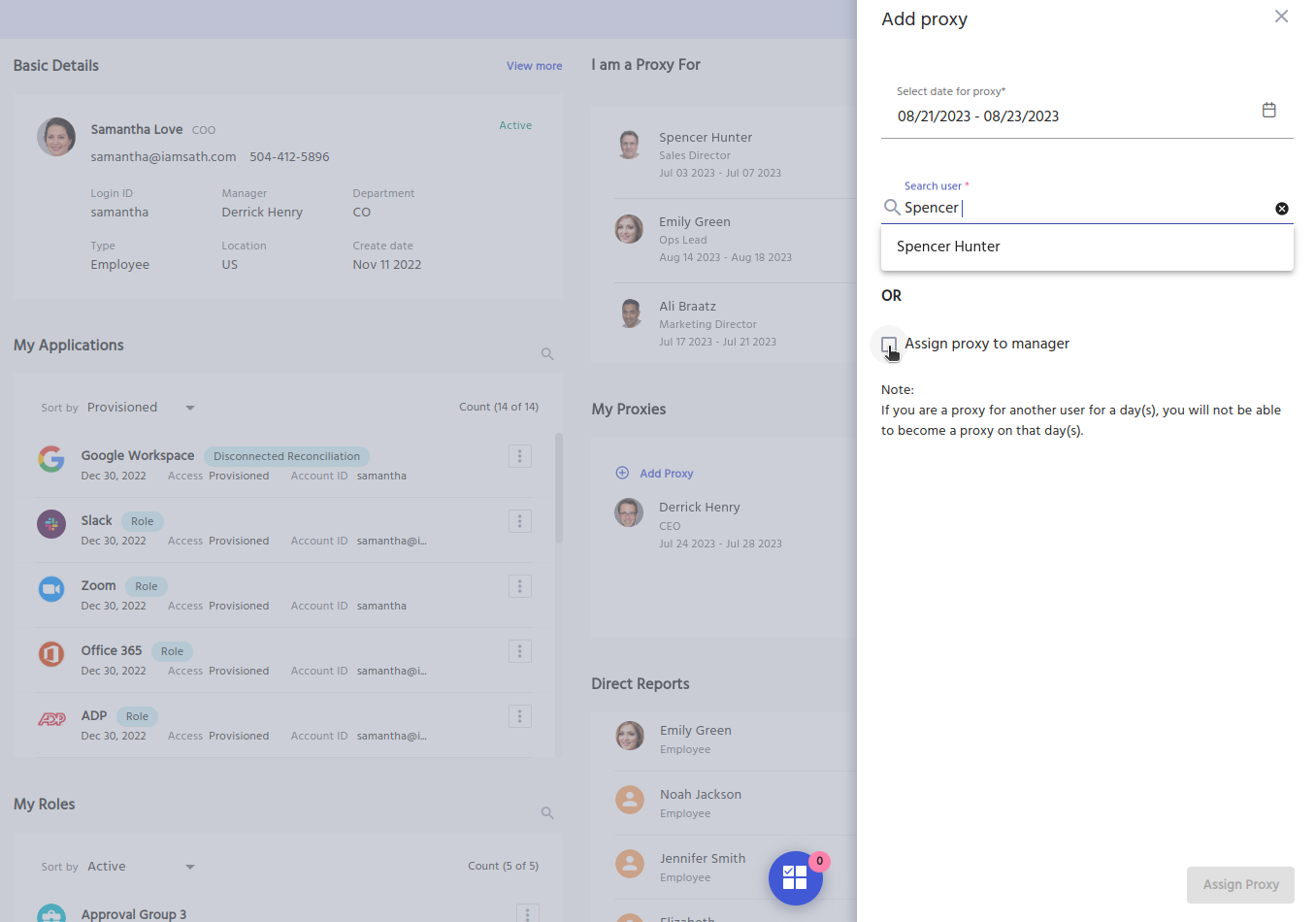 Identity Management Proxy Users